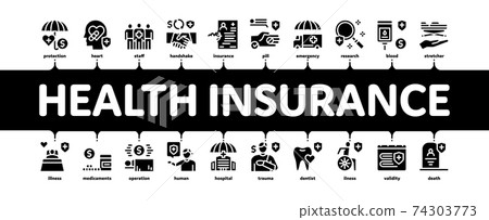 Health Insurance Care Minimal Infographic... - Stock Illustration ...