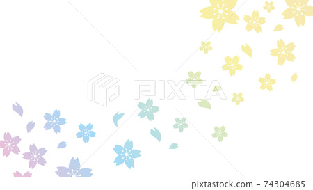 Cherry blossom gradient background - Stock Illustration [74304685] - PIXTA