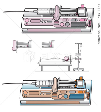 Syringe pump - Stock Illustration [74311164] - PIXTA