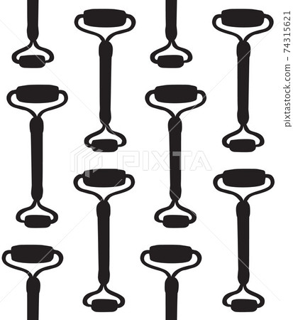 Vector seamless pattern of gua sha face roller - Stock Illustration ...