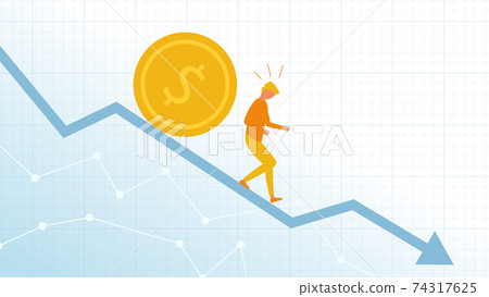 Rising stock market concept illustration. Way... - Stock Illustration ...