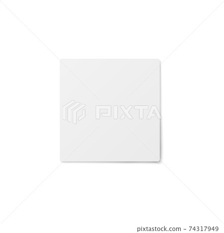 White square coaster mockup - blank realistic... - Stock Illustration ...