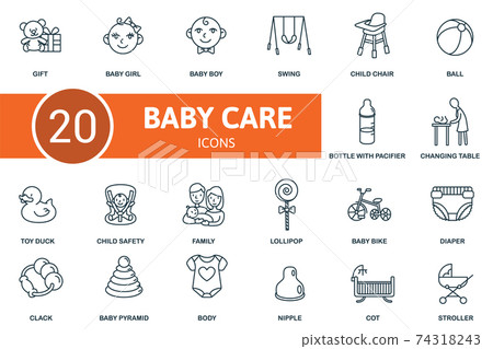 Baby Care icon set. Collection contain...-插圖素材 [74318243] - PIXTA圖庫