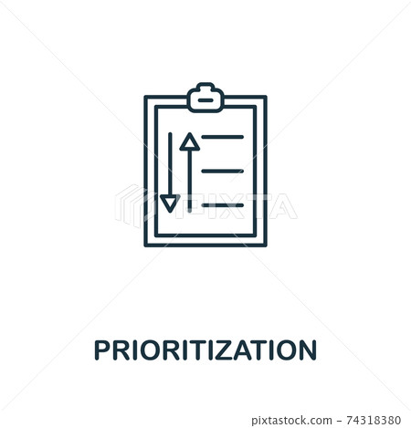 Prioritization icon. Simple element from... - Stock Illustration ...