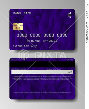 Plastic bank card. Vector - Stock Illustration [74321137] - PIXTA