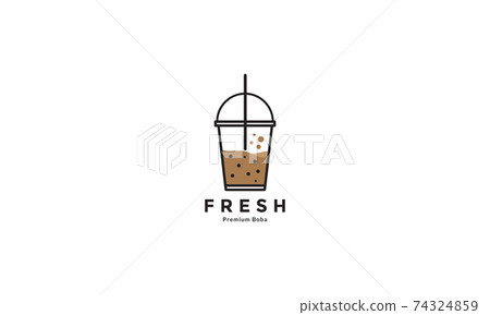 modern chocolate drink fresh ice logo symbol... - Stock Illustration ...