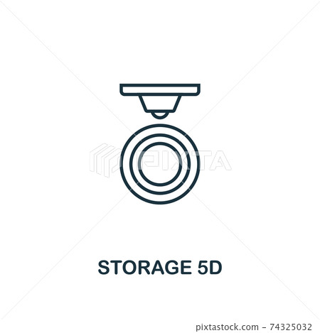 Storage 5D line icon. Thin style element from... - Stock Illustration ...
