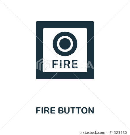 Fire Button icon. Creative element design from... - Stock Illustration ...