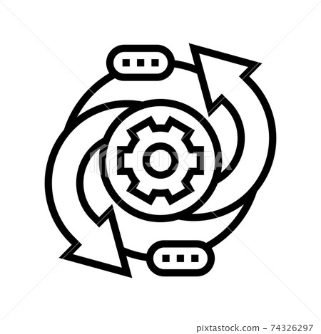 abstract converter line icon vector illustration - Stock Illustration ...
