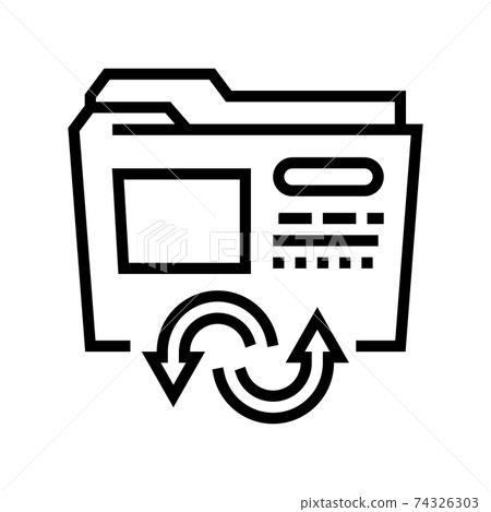 files converter line icon vector illustration - Stock Illustration ...