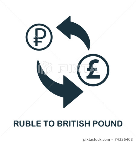 Ruble To British Pound icon. Mobile app,... - Stock Illustration [74326408] - PIXTA