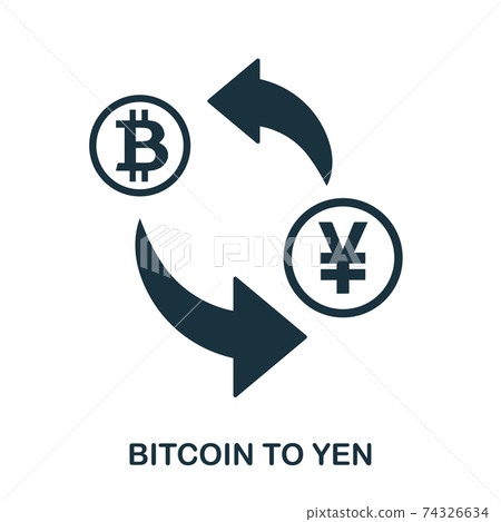 Bitcoin To Yen icon. Mobile app, printing, web... - Stock Illustration ...
