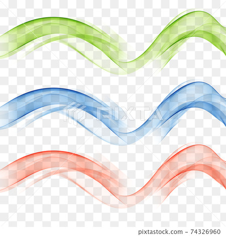 Abstract blue,green and red wave set on... - Stock Illustration ...
