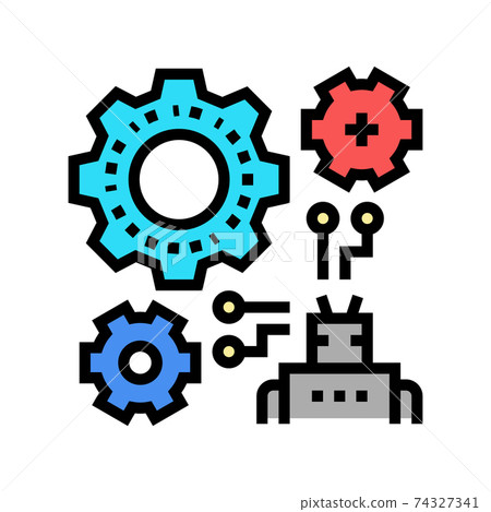 machine learning color icon vector illustration - Stock Illustration ...