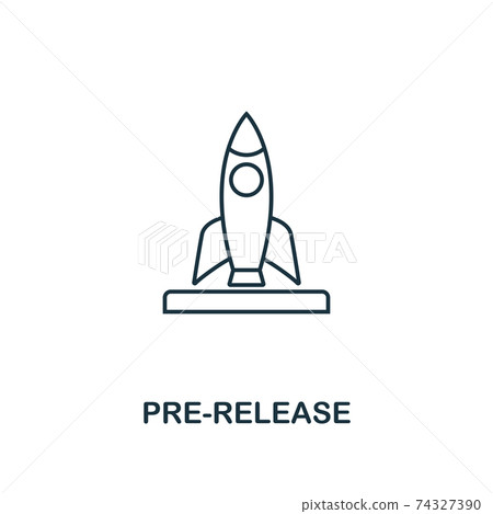 Pre-Release outline icon. Thin line element...-插圖素材 [74327390] - PIXTA圖庫