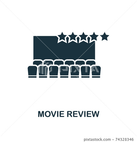 Movie Review icon. Monochrome style design from... - Stock Illustration ...