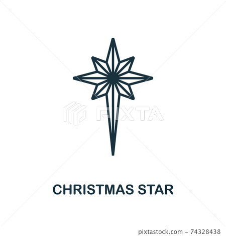 Christmas Star icon. Line style from christmas... - Stock Illustration ...