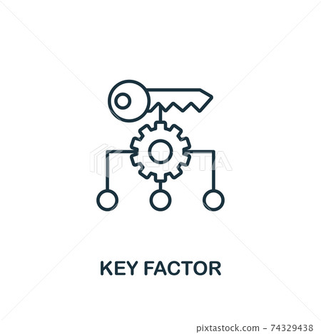 Key Factor icon. Line style element from... - Stock Illustration ...