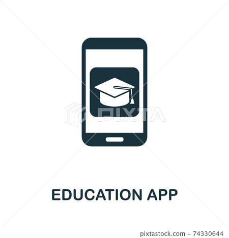 Education App vector icon symbol. Creative sign... - Stock Illustration ...
