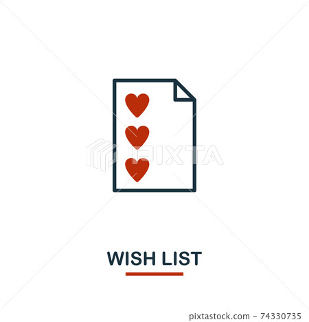 Wish List icon in two colors. Creative black... - Stock Illustration ...