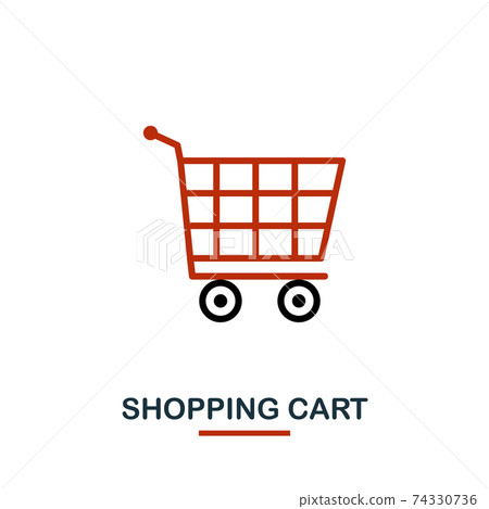 Shopping Cart icon in two colors. Creative... - Stock Illustration ...