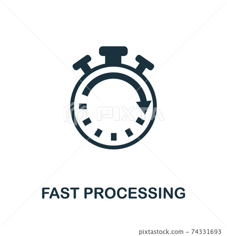 Fast Processing icon. Simple element from data... - Stock Illustration ...