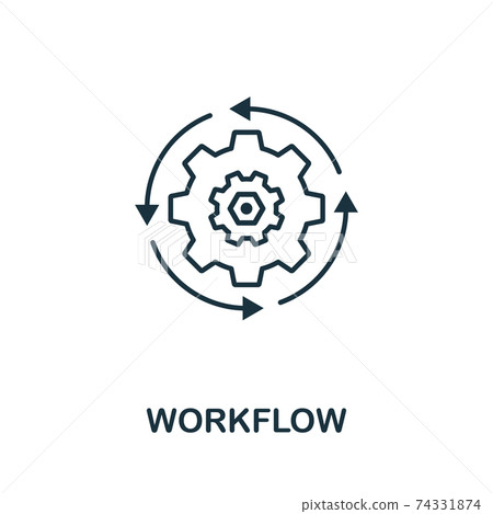 Workflow outline icon. Thin line concept... - Stock Illustration [74331874] - PIXTA