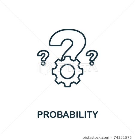 Probability outline icon. Thin line concept...-插圖素材 [74331875] - PIXTA圖庫