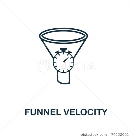Funnel Velocity outline icon. Thin line concept... - Stock Illustration ...