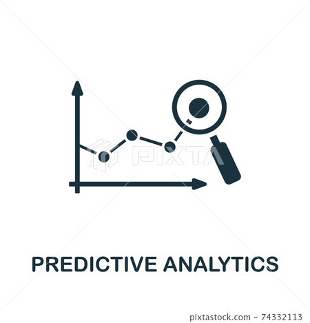 Predictive Analytics vector icon symbol.... - Stock Illustration ...