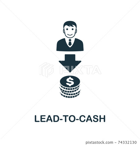 Lead-To-Cash vector icon symbol. Creative sign... - Stock Illustration ...
