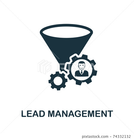 Lead Management vector icon symbol. Creative... - Stock Illustration ...