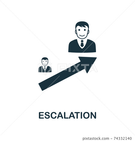 Escalation vector icon symbol. Creative sign... - Stock Illustration ...