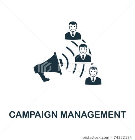 Campaign Management vector icon symbol.... - Stock Illustration ...
