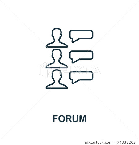 Forum outline icon. Thin line concept element... - Stock Illustration ...