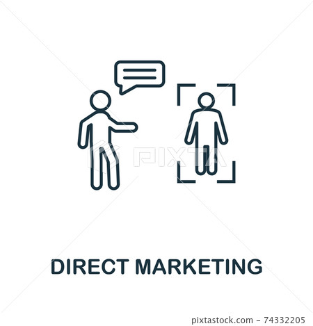 Direct Marketing outline icon. Thin line... - Stock Illustration ...