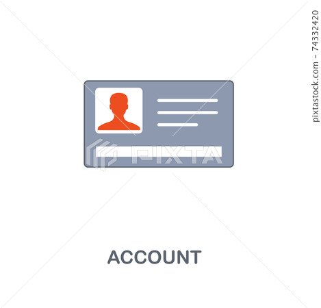 Account icon. Premium two colors style design... - Stock Illustration ...