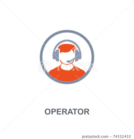 Operator icon. Premium two colors style design... - Stock Illustration ...