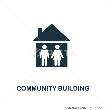 Community Building icon. Creative element... - Stock Illustration ...