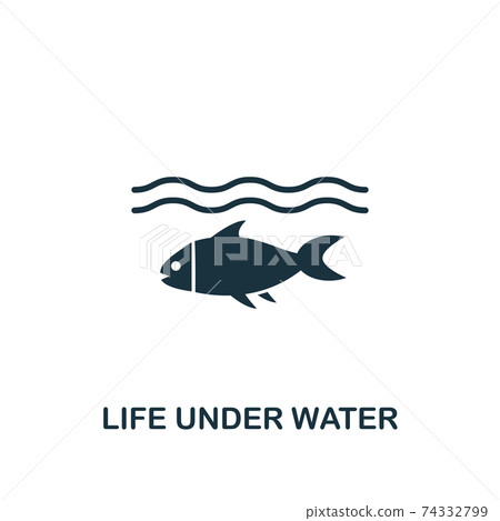Life Under Water icon. Creative element design... - Stock Illustration ...