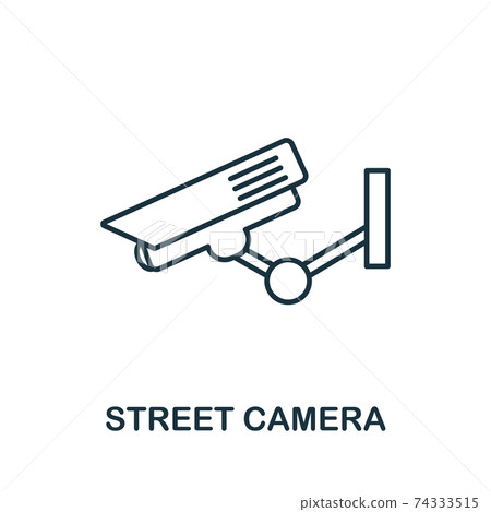 Street Camera outline icon. Thin style design...-插圖素材 [74333515] - PIXTA圖庫