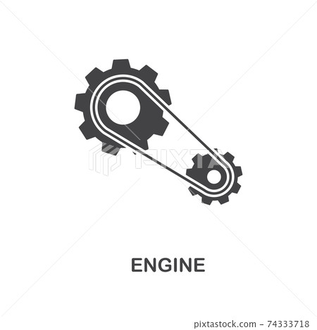 Engine creative icon. Simple element... - Stock Illustration [74333718 ...