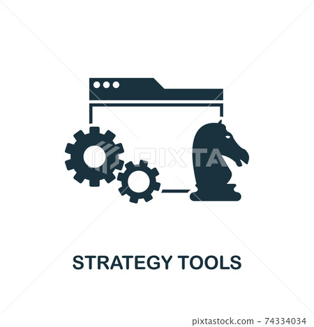 Strategy Tools icon. Creative element design... - Stock Illustration ...