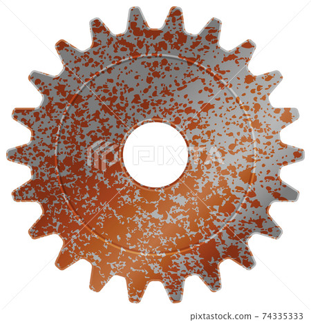 Real-style vector illustration of gears (rust /... - Stock Illustration ...