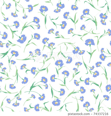 Seamlessly continuous floral pattern, - Stock Illustration [74337216 ...