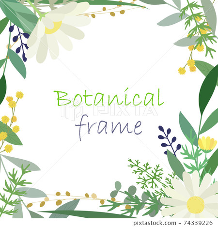 Botanical frame illustration. Invitation and... - Stock Illustration ...