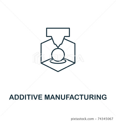 Additive Manufacturing icon. Thin line style... - Stock Illustration ...