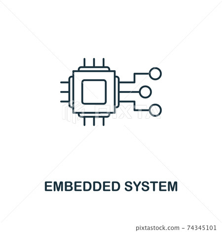 Embedded System icon. Thin line style industry... - Stock Illustration ...