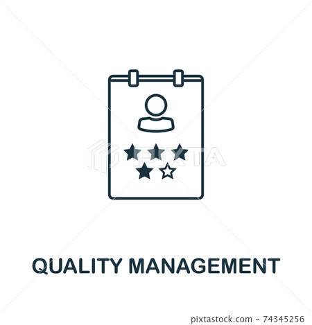 Quality Management vector icon symbol in... - Stock Illustration ...
