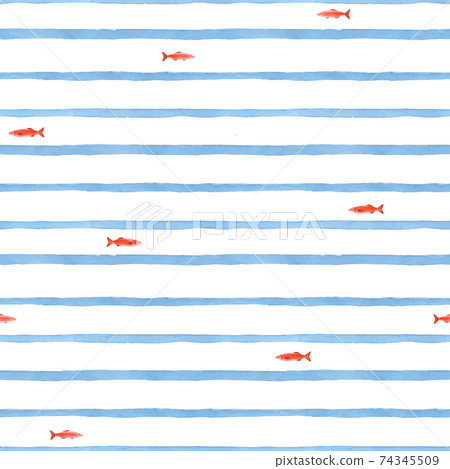Beautiful seamless pattern with cute watercolor... - Stock Illustration ...